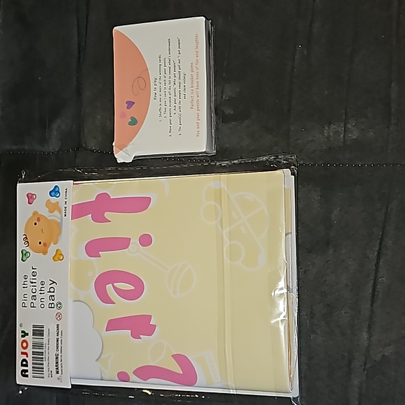 Adjoy | Games | Baby Shower Games Wheres My Pacifier Sticker Poster ...